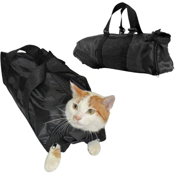 「猫のストレスを軽減し、安全にケア」目隠し付き設計で猫の視界を遮り、暴れや引っ掻きを防止。爪切りや耳掃除など嫌がりやすいケアを、安全かつスムーズに行えます。「飼い主の負担を大幅に軽減」複数のジッパーと開口部で各部位に簡単アクセス。暴れる猫を...