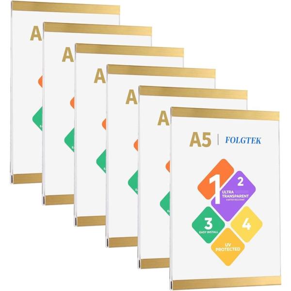 「商品仕様」サイズ：210x148mm、素材：アクリル、適用対象：A5サイズの賞状などに対応、セット内容：6個。「高い透明性＆高級感」この賞状額縁は高品質のアクリル素材で作られ、丈夫で高い透明性を持っております。厚みのあるアクリル板とブラッ...