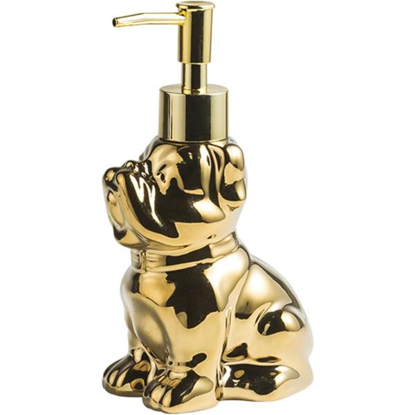 バリエーションコード : 2BU3T4146N「商品説明」存在感たっぷりのブルドッグ型ソープディスペンサーは、洗面所やキッチンに遊び心と高級感をプラスするアイテムです。ツヤのあるセラミックボディにメタリックなポンプを組み合わせ、インテリアと...