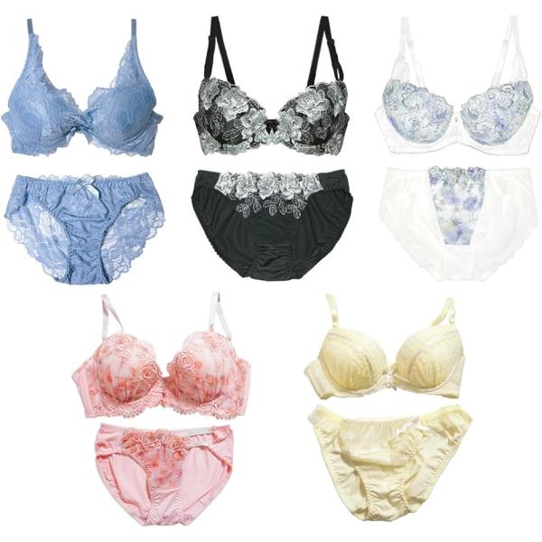 バリエーションコード : 2BU3XX6OC9「内容」5点入り・4点入りブラジャー＆ショーツセット福袋「サイズ」A70 A75 B65 B70 B75 B80 B85 C65 C70 C75 C80 C85 D65 D70 D75 D80 ...