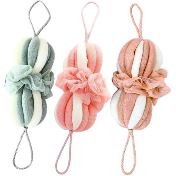 「快適な背中洗い」一人でも簡単に背中をしっかり洗えるボディースポンジです。程度の紐を引くだけで、最大100cmまで伸ばせる伸縮性があり、無理なく楽な姿勢でお使いいただけます。「カラー展開で便利」 家族で使っても見分けられるよう、グリーン・ブ...