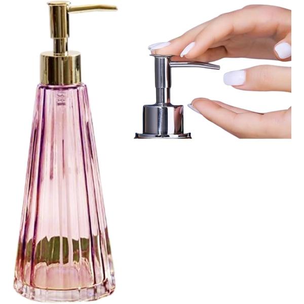 バリエーションコード : 2BU445KJLH「高級感溢れるエレガントなデザイン」このガラスハンドソープディスペンサーは、縦ストライプのデザインが特徴で、手に快適にフィットします。滑り止め効果もあり、どのインテリアにも上品に調和します。「耐...