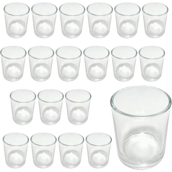 バリエーションコード : 2BJ8LLQP0Q＜セット内容＞グラス 20個セット 業務用 ＜1個あたりのサイズ＞直径 約6cm，高さ 約 7.3cmハンドメイドキャンドルの材料としてお使いいただける、円柱・透明のガラスモールドです。溶かした...