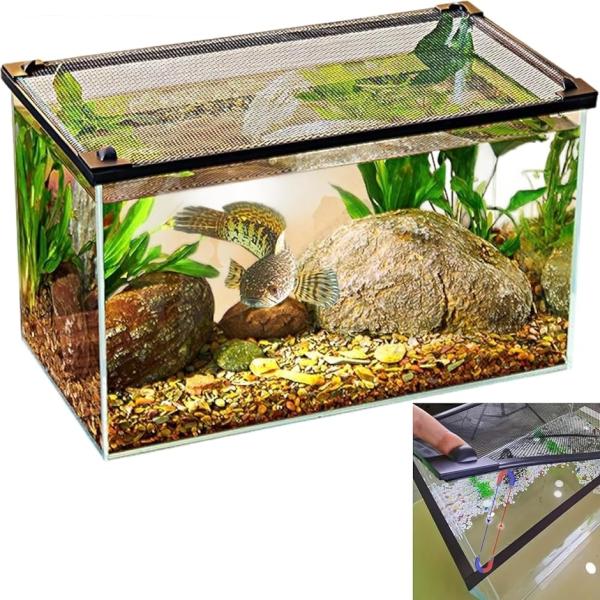 バリエーションコード : 2BUPY3QTOD「脱走防止対策」魚やカメ、爬虫類などのペットが水槽から脱走するのを防ぎ、安全に飼育できます。猫など外敵からの保護にも役立ちます。「耐久性に優れたメッシュ構造」高品質なメッシュ素材を使用しており、...