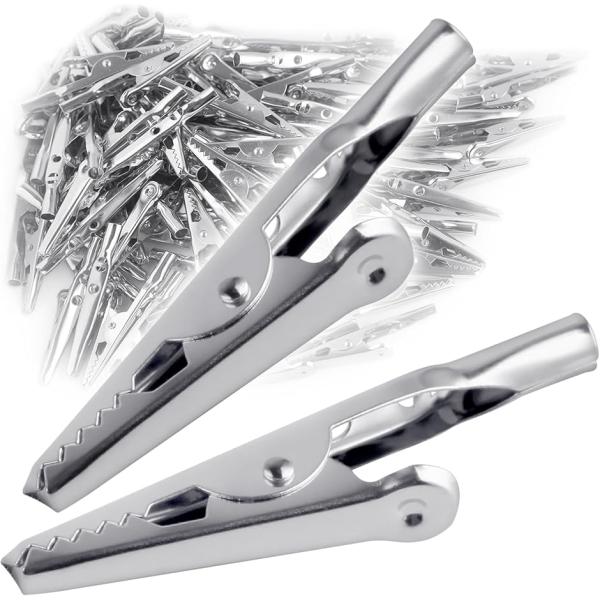 「パッケージ内容」 51mm (2 )のクロコダイルクリップを100個、毎日の使用と交換のニーズに応えるために大量に用意しました。「材質」高品質の鉄板製で、表面は鉄とニッケルで処理されているため、錆びにくく、損傷しにくい。「高品質」クロコダ...