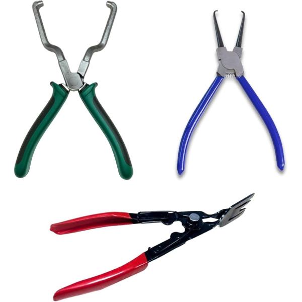 「頑固なカプラーもしっかり外せる」高硬度な焼入れ炭素鋼を使用したカプラープライヤーは、固着した燃料ホースやコネクターも力をかけずに素早く取り外し可能。エンジン周りや燃料ライン、冷却水ホースなど、車両整備に欠かせないカプラー外し工具です。DI...