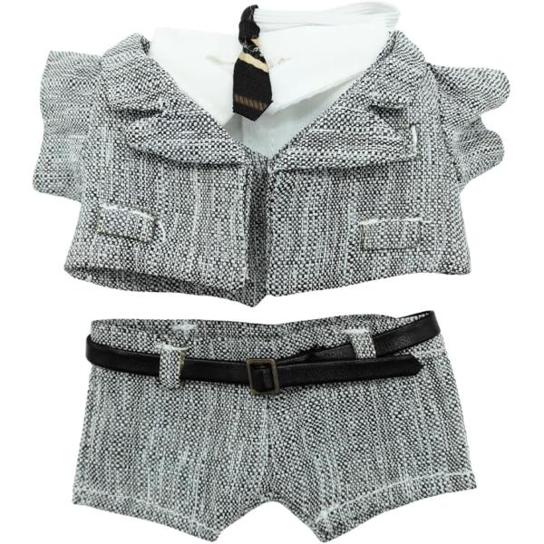 バリエーションコード : 2BU5PU2JXHかわいいデザイン：シンプルでおしゃれなデザインが魅力的のぬい服。 シャツ ズボン ベルト スーツ ベスト ネクタイの６点セットで、大切なぬいぐるみをもっと可愛くドレスアップできます。高品質な素材...