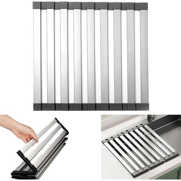 バリエーションコード : 2BU26O8KRX「折りたたみ＆分解で清潔・調整自在」使わない時はスリムに折りたため、分解もできるので洗浄しやすく、蛇口まわりのスペースも邪魔しません。さらに両端のシリコン部分はハサミでカットでき、シンクに合わせ...