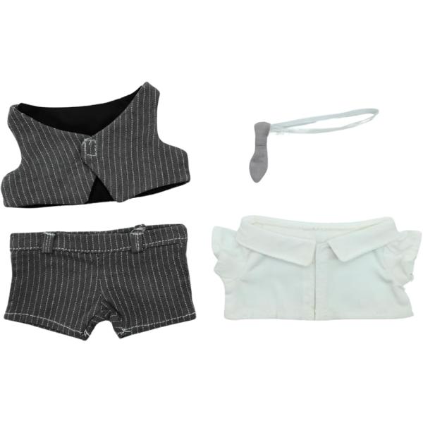 バリエーションコード : 2BU5PKTLUFかわいいデザイン：シンプルでおしゃれなデザインが魅力的のぬい服。ベスト シャツ ネクタイ ズボンの４点セットで、大切なぬいぐるみをもっと可愛くドレスアップできます。高品質な素材：柔らかく肌触りの...
