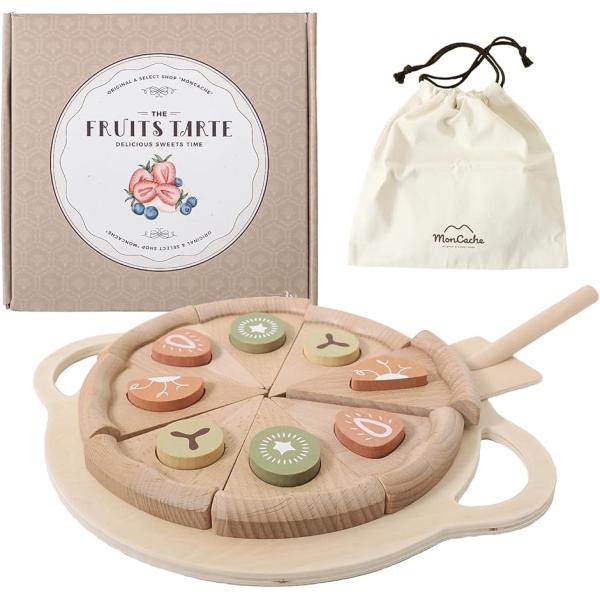 木製デザイン: 高品質な木材を使用した安全なおままごとセット、専用収納袋付きで片付けも簡単知育効果: 想像力と創造性を育むフルーツタルトのおもちゃ、8つのスライスで分数の概念も自然に学べるセット内容: フルーツタルト本体、取り分け用スパチュ...