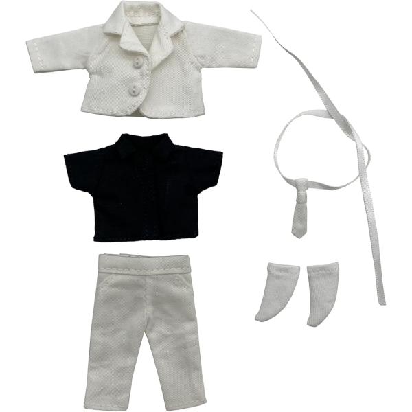 バリエーションコード : 2BU6OU2JFGぬいぐるみがスタイリッシュに大変身。こちらはオビツ11（OB11）サイズに対応したぬいぐるみ用「スーツ5点セット」です。セット内容は、ジャケット、シャツ、パンツ、ネクタイ、ソックスの計5点。シン...