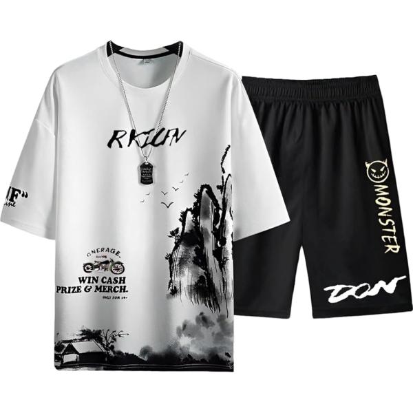 バリエーションコード : 2BU8GXXFID1セット持つだけでコーデの幅が一気に広がるオシャレアイテム。ストリートスタイルを感じさせる半袖短パンのセットアップ。個性的に彩る和と洋の雰囲気を表現したプリントデザインが特徴。さらっとした生地で...