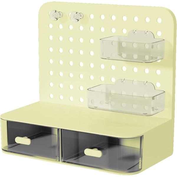 バリエーションコード : 2BU8TYTI2H「推し活グッズの整理」 推し活グッズやオタ活アイテムをスッキリ収納できる、ミニデスクボードです。バッジやキーホルダーなど、コレクションアイテムを美しくディスプレイできます。卓上収納ボードは有孔ボ...