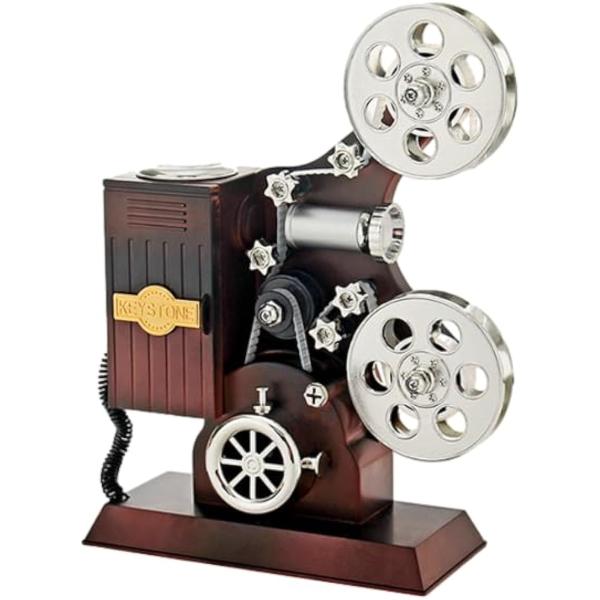 レトロな映写機型のおしゃれで可愛いオルゴールです。昔ながらのゼンマイ式、スイッチを引くとアナログのメロディがながれてきます。デジタルの音源ではありません。ゼンマイ仕掛けのオルゴールです。アナログのメロディは自然な音色で気持ちが落ち着き、癒さ...