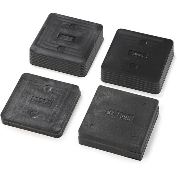 「20枚セット」4種類（2mm／3mm／5mm／10mm）の厚さを組み合わせることで、微細な高低差にもしっかり対応。計20枚入りのバリエーションで、用途に応じた最適な高さ調整が可能です。「屋内外で活躍」柔軟かつ頑丈なポリプロピレン製で、水濡...