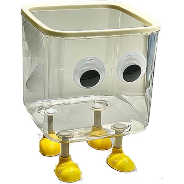 バリエーションコード : 2BUCF9CNSX「ユニークなデザイン」大きな目と4本脚が特徴の遊び心あるフォルムで、デスクやお部屋に置くだけで楽しい雰囲気を演出します。個性とインテリア性を両立した収納アイテムです。「使いやすい構造」透明ボディ...