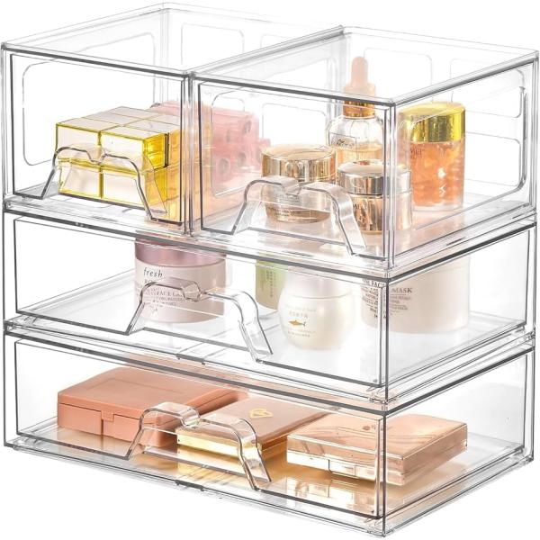 バリエーションコード : 2BU9UNUQ0X「製品仕様寸法」30x18.5x28cm；商品特徴：収納便利、簡単。透明なアクリル材料を採用して、中身が一目瞭然、探しやすいし、整理しやすいです 。「適用範囲が広い」：スキンケア製品、口紅、アイ...
