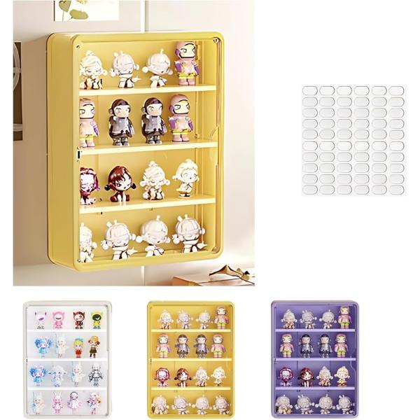 「4段式フィギュアケース」簡単組み立て式で大容量の4段の収納スペースには、ゲットしたフィギュアをすっきりとディスプレイとして並べることができます。推し活グッズ、フィギュア、ミニカー、人形やプラモデルと模型などの収集や保存に最適です。「抜群の...