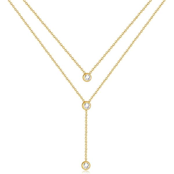 バリエーションコード : 2BU9UCG14H・「金属アレルギー対応」 医療用316Lサージカルステンレス製。汗・水・変色に強く、ニッケルフリーで肌が敏感な方も安心。・「2連xY字で盛れる」 上品なチョーカーとY字ラリアットを一体化。デコル...