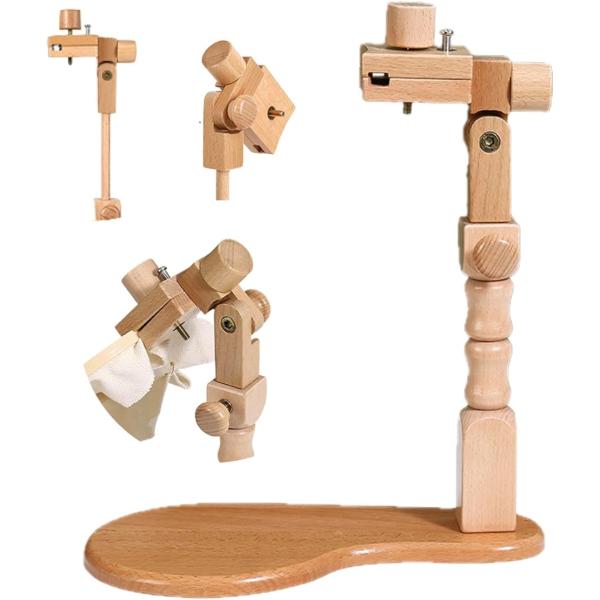 「自由な角度調整」刺繍枠は360度回転と上下首振りが可能で、作業姿勢に合わせて自由に調整できます。細かな刺繍作業も快適に進められます。「高さ調節機能」台座から刺繍枠までの高さを調整でき、体格や机の高さに合わせて最適な位置で作業できます。長時...