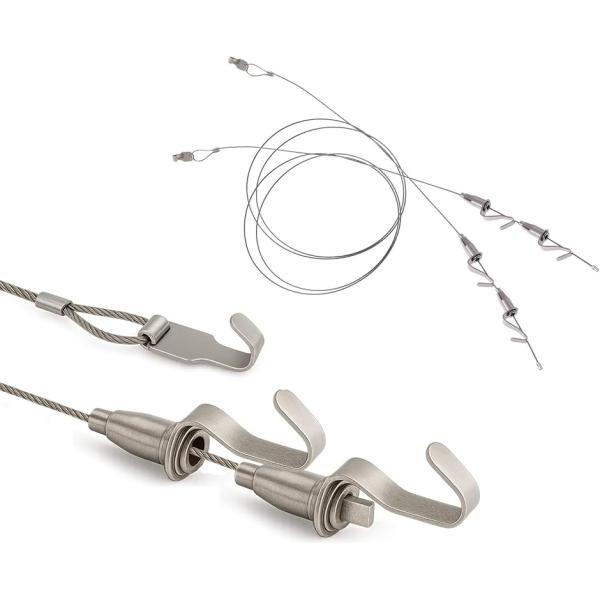 バリエーションコード : 2BU15CCHRK「ピクチャーレール対応」ピクチャーレール（額縁用レール）に簡単に取り付け可能。個展・ギャラリー・家庭のインテリアに最適。「高さ調節が自由」ワイヤーの長さを自在に調整でき、額の位置や展示高さを素早...