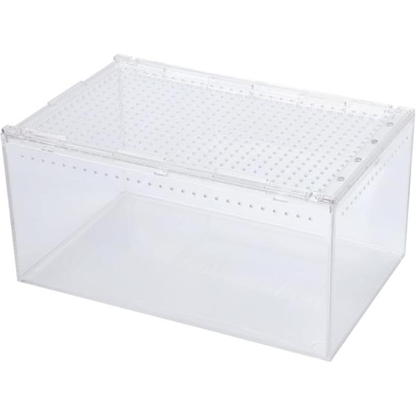 バリエーションコード : 2BUCSCGHO4「透明アクリル構造で観察しやすい」 360度クリアな視界を確保したアクリル製飼育ケースです。透明度の高い素材により、トカゲ・ヘビ・サソリなど爬虫類や昆虫の動きを細部まで観察できます。ガラスに比べ...