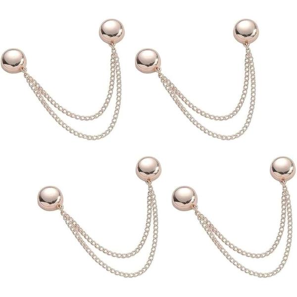 サイズ：クリップ直径：1.2cm　チェーン長さ：11.5cm素材：亜鉛合金ニット・シャツ・ブラウス・カーディガン・ストールなどの裾や袖をおしゃれなアクセントとして固定します。強力マグネットでしっかり固定。簡単に着脱できます。本製品は薄手〜中...