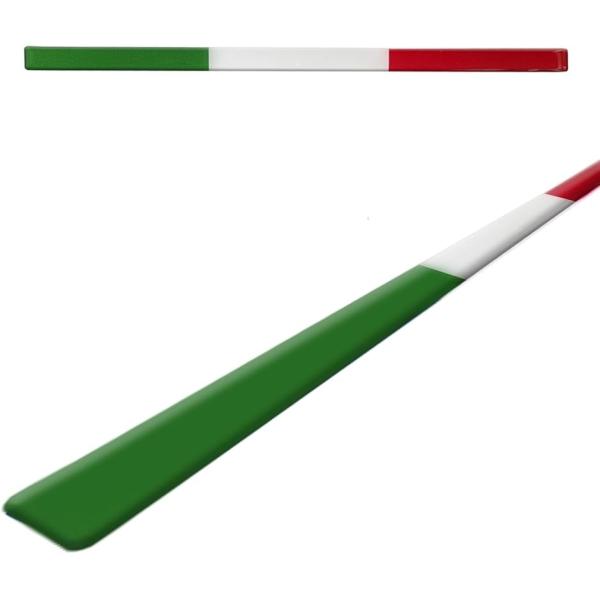 イタリア国旗デザインのカーステッカー3D仕上げで立体感があるデザインです。傷防止にもなります。ポリウレタン樹脂製で耐久性は優れております。１枚入り　サイドミラー・ダッシュボード・バイクなど様々なシーンで使用できます。商品寸法：寸法：9 x1...