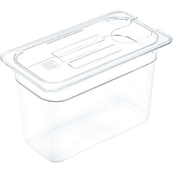 バリエーションコード : 2BUCVTQLY9「透明ボディ」食材や水量が一目で確認可能「多用途」低温調理だけでなく、保存容器や食材ストッカーとしても使用可能「高耐久ポリカーボネート製」透明で割れにくく、長く使える安心素材