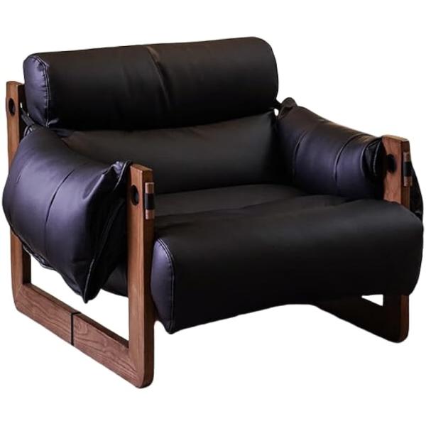 商品サイズ(cm):幅約70x奥行約90x高さ約70選べる3カラー：ブラウン、ブラック、オレンジ。お部屋の雰囲気や好みに合わせて選べる。材質：オイルワックスレザー フレーム:天然無垢材体圧を解放し、頭からつま先まで均等にサポートします 高反...