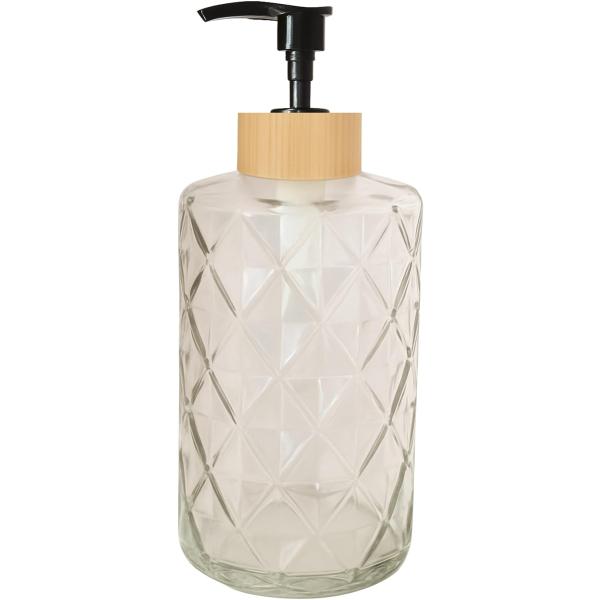 バリエーションコード : 2BURN1XLNY「木とガラスが織りなす洗練の存在感」 天然木のキャップとダイヤカットガラスが織りなす、上質で洗練された佇まい。柔らかな木のぬくもりと、シャープなカットの力強さが美しく調和し、洗面所やキッチンに自...