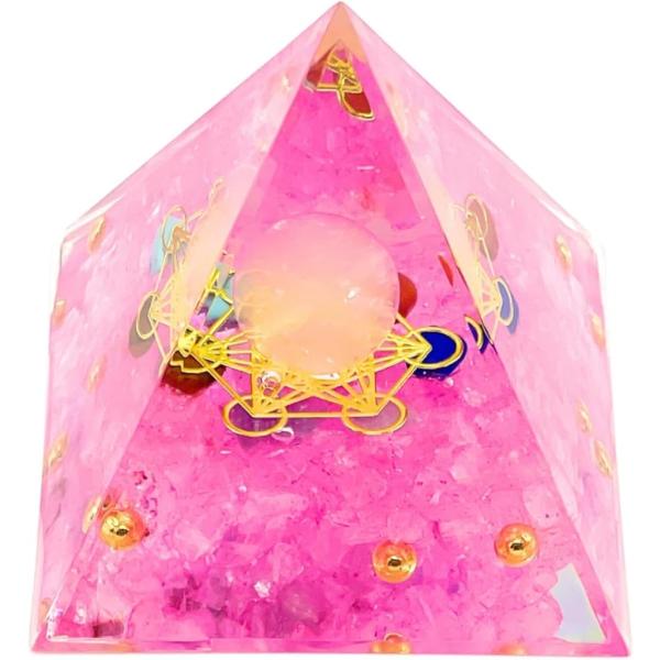 バリエーションコード : 2BUD8I2GJH輝くオルゴナイトピラミッドは、ポジティブなエネルギーの源として空間を調和させます。天然素材と樹脂が織りなすこのアイテムは、電磁波などの外的ストレスを整える力を持つと言われています。また幸運を呼び...