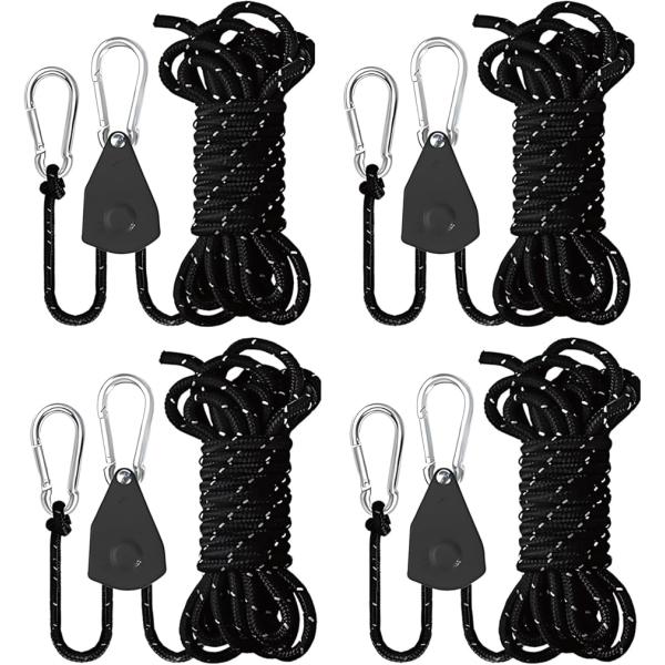 バリエーションコード : 2BUDFWO3CK「頑丈＆安心の耐荷重設計（260kg）」耐荷重最大260kgの高強度仕様で、タープやテントの設営はもちろん、ハンモックや荷物の固定にも安心して使用できます。1本6mx4本のセットで、汎用性が高く...