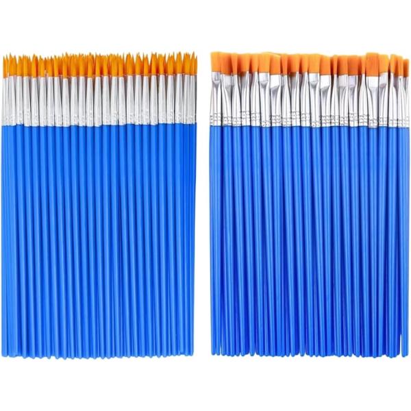 バリエーションコード : 2BUDH2P465「多用途の利便性」この100本セットの平筆と勾線筆は、水彩画や油絵、プラモデルの塗装、フィギュアのディテール作業に最適です。多様な用途に対応することで、アーティストや模型愛好者の創造性を引き出し...
