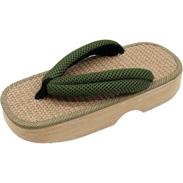 バリエーションコード : 2BUDLI839F厚底タイプ ? 約45?cmアップでクッション性あり。長時間でも快適。ジュート天フットベッド ? 通気性抜群で素足がさらり。涼やかなグリーンメッシュ鼻緒 ? 足当たりソフトで痛くなりにくい。軽量...