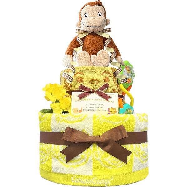 バリエーションコード : 2BUDV9VHT9出産祝いにぴったりな、元気いっぱいの“おさる”をモチーフにしたおむつケーキ。明るく楽しい世界観が魅力で、男の子にも女の子にも贈りやすいデザインです。ひと目見ただけで笑顔がこぼれるような可愛さが、...