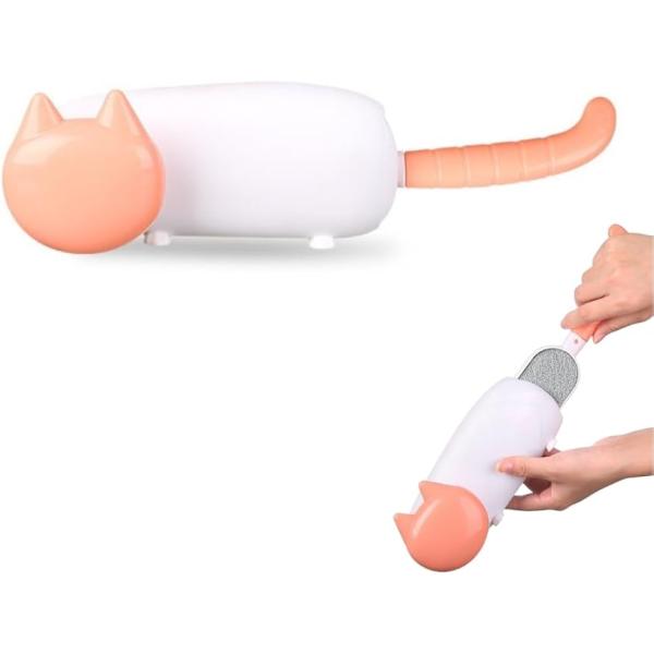 ポリエステルのプラシの静電気を利用し、ホコリをキャッチするため、衣類を傷つけませんブラシの長さが 16.5cm と広く両面が使えますので、一度の拭き取りで大量にホコリが取れますケースがブラシのクリーナーとなっており、埃を取ったブラシをケース...