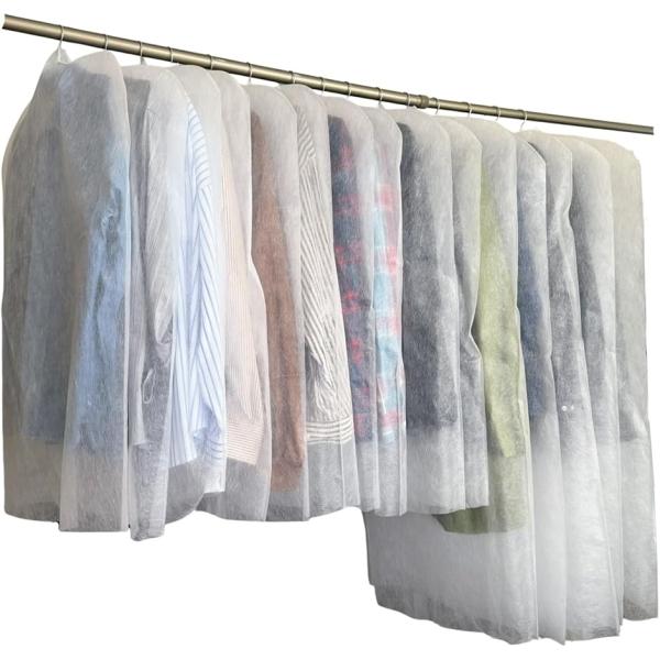 バリエーションコード : 2BUF09YJT3大切な洋服をホコリや汚れからしっかりガード。使いやすい洋服カバーがたっぷり入ってお得、スーツサイズとロングサイズが入った便利な洋服カバーセットです通気性の良い不織布(ふしょくふ)素材製で湿気など...