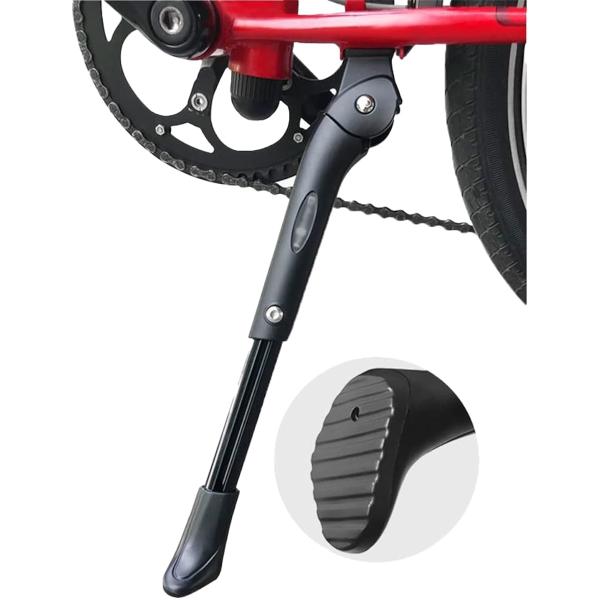 「キックスタンド」キックスタンドは、14インチから26インチまでの自転車に対応し、伸縮機能でサイズ調整が可能です。強靭なアルミ合金製で、簡単に装着できます。「耐久性と軽量性のスタンド」このキックスタンドは、アルミニウム素材を使用し、重量はわ...