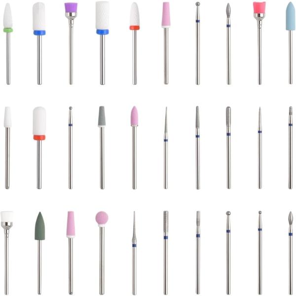 「内容物」キューティクル用ドリルビット14本、セラミックネイルドリルビット5本、コランダムドリルビット7本、シリコン研磨ビット1本、ブラシヘッド3本?初心者からプロまで幅広く対応。「素材」高級セラミック素材と高精度コランダムを採用し、最適な...