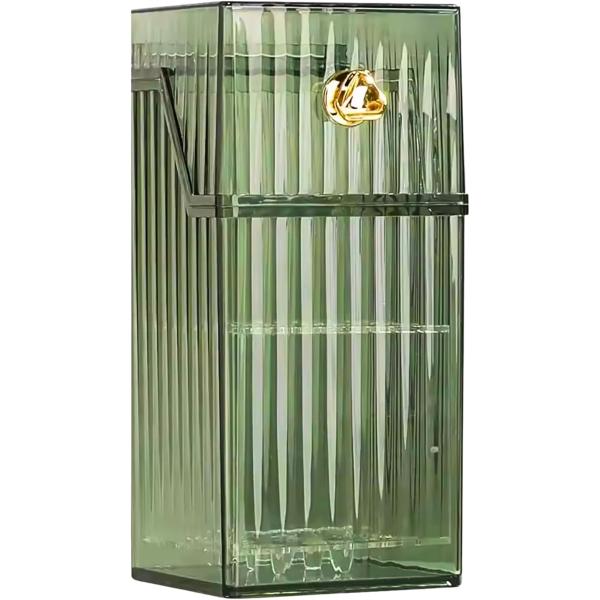 バリエーションコード : 2BUGLURFG6「メイクブラシスタンドで美しく整理」透明アクリル製のメイクブラシスタンドで、メイク道具をおしゃれに。蓋付き設計で防塵防水機能を備え、ブラシを清潔に保管できます。3色展開で好みの色が選べます。「高...