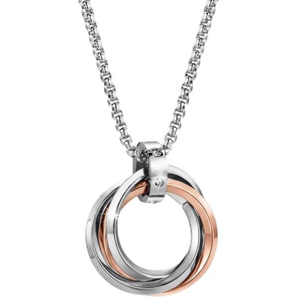 「エレガントに輝く「3連リング x ジルコニア」デザイン」 3つのリングが重なり合うトリプルデザインは、「絆」「調和」「永遠」を象徴。中央のジョイント部分にはキュービックジルコニアをあしらい、動くたびに上品な輝きを放ちます。そのさりげない煌...