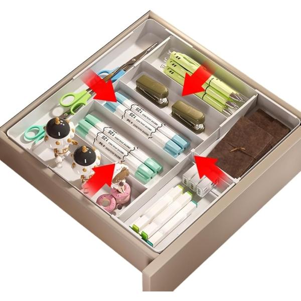 バリエーションコード : 2BUGPLHDL0「四方向伸縮」27〜51cmの範囲で四方向に伸縮。スライドするだけで引き出しに合わせて幅調整でき、買い足し不要のオールインワン設計を実現。賃貸や模様替えでも柔軟に使い続けられる製品です。「仕切り...