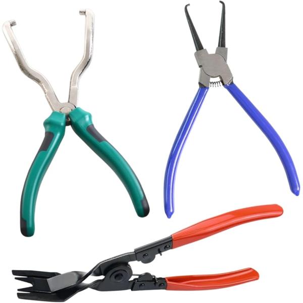 バリエーションコード : 2BUH6FJJH0「作業効率の向上」カプラープライヤー2本とクリッププライヤー1本の3本セットで、さまざまな車のメンテナンス作業に対応します。スプリング付きの設計で片手でも簡単に操作でき、カプラーやクリップをスム...