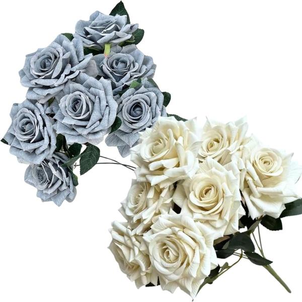 バリエーションコード : 2BUHCSP3JF繊細なくすみカラーが魅力のバラ造花セット：リアルな質感と柔らかな色味で、空間に上品な彩りを添えます。ナチュラルにもエレガントにも調和し、季節を問わず一年中楽しめます。母の日や敬老の日、結婚記念日...
