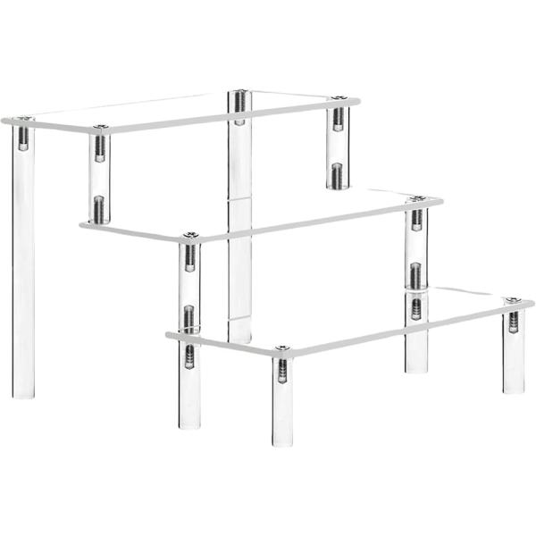 バリエーションコード : 2BUV6WPQ5C「魅力的なディスプレイに」 4段（3段）の階段状のアクリルスタンド。高さを利用してフィギュアや小物を見栄え良く美しく陳列できます。一列に並べたり空間を意識しながら並べるなどお好みの陳列方法でお使...