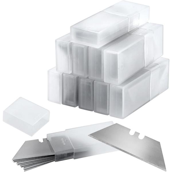 パッケージに含まれるもの:ボックスあたり10ブレード、合計100ブレード。持ち運びが簡単で、日常の使用や交換に対応でき、ほとんどの標準ナイフに適合します材質:高炭素鋼製、高耐摩耗性、高硬度、壊れたり変形しにくいシャープなカッティング:刃の刃...