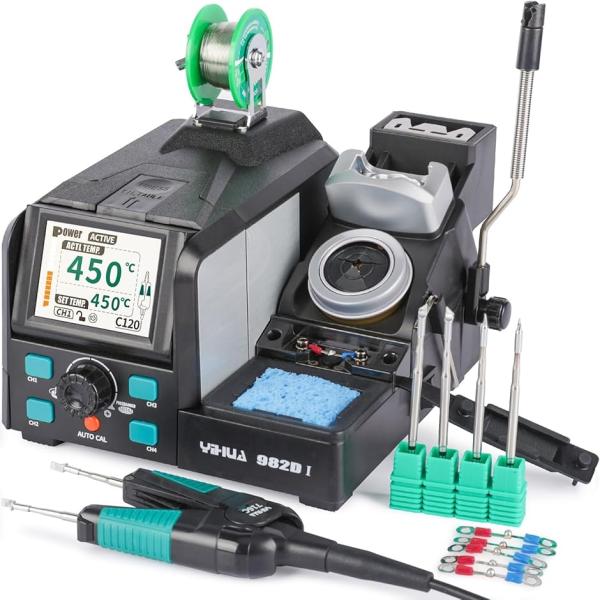「温度安定　精密はんだつけ」複雑なSMD修理・再作業のために入念に設計された製品です。アジャストモードにより、外部測定ツールを使用することなく、安定したこて先温度を保証します。熱容量の異なる作業でも最適なパフォーマンスを発揮し、SMDはんだ...