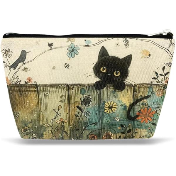 バリエーションコード : 2BUIDCWONQ両面黒猫柄のポーチメイクポーチ、旅行用ポーチ、出張用ポーチ、文房具ポーチと使用用途多数底はマチがあってスプレー等も入れる事が可、何も入れていない時はペタンコにできるのでかさばることなしバリエーシ...