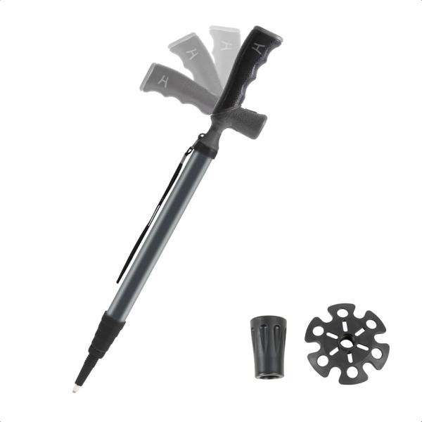 「アップグレードモデル｜一本二役」T型とL型の2つのグリップモードを切り替えて使える多機能デザイン。シーンに合わせて最適な持ち方を選べます。手にやさしい形状で、長時間の使用でも疲れにくく、普段の歩行補助から登山サポートまで幅広く活躍します。...